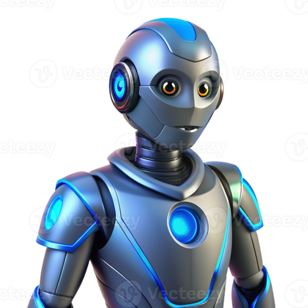 elegant abstract Friendly Robot 3D Render detailed 56751581 PNG