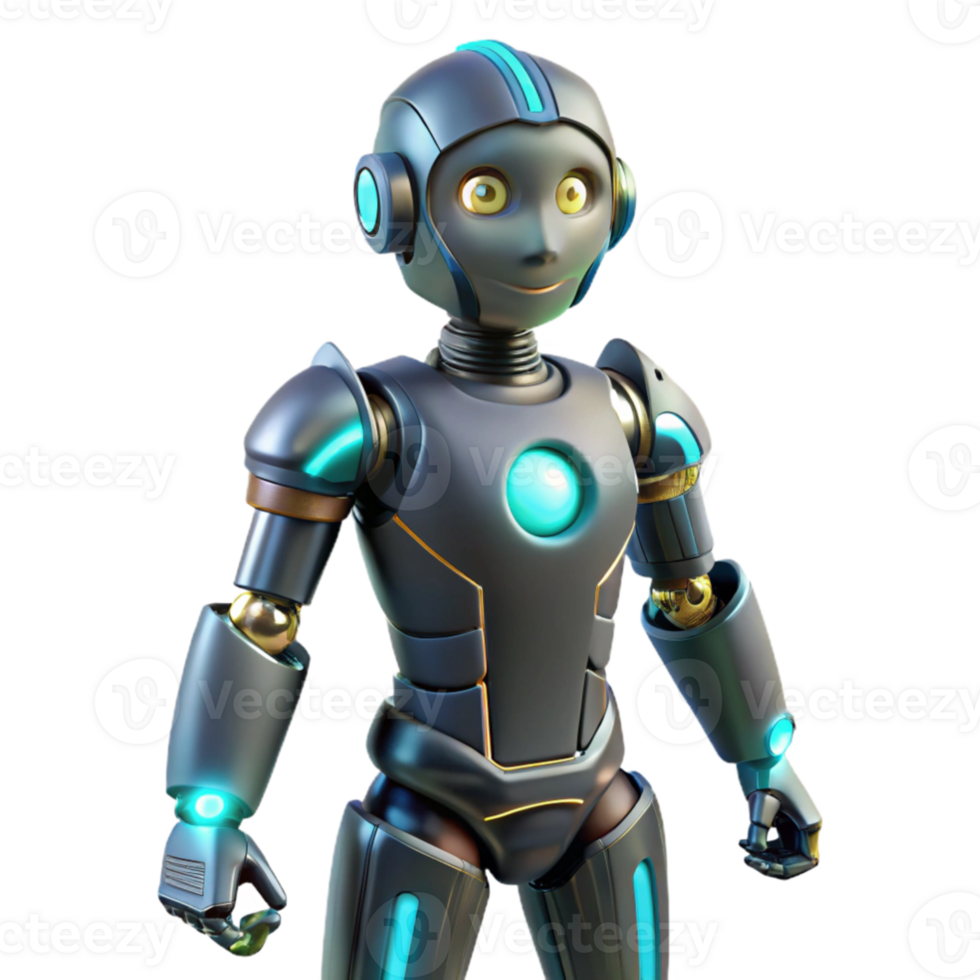 stunning traditional Friendly Robot 3D Render high resolution 56756247 PNG
