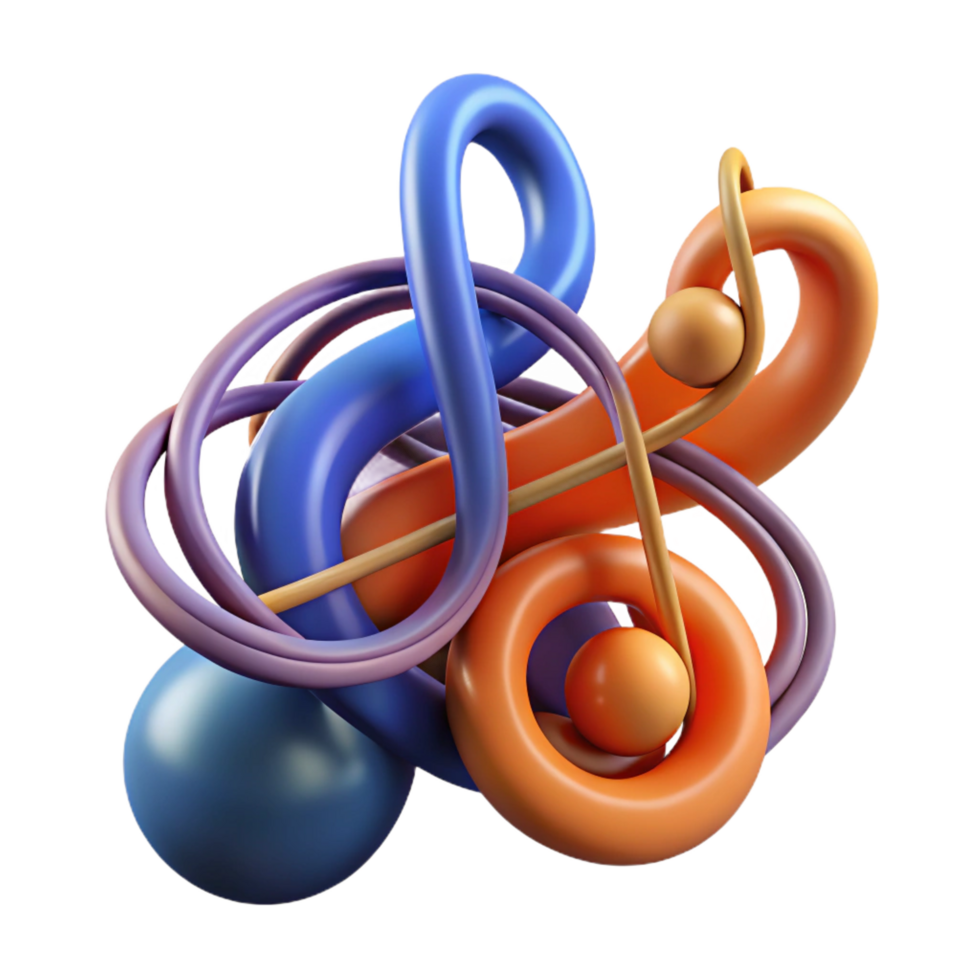 Extraordinary Minimalist Abstract 3d Render Intertwined Colorful Curves