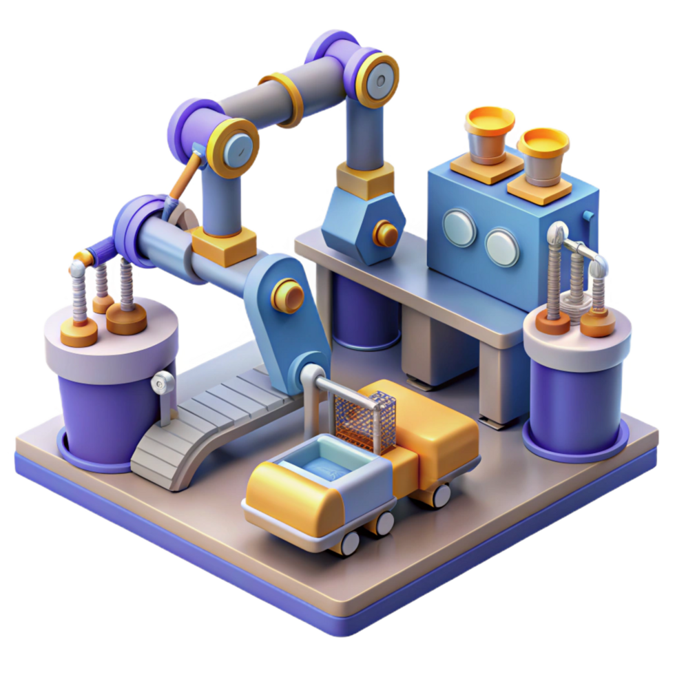 3D Illustration Industrial Factory Automation 56765983 PNG