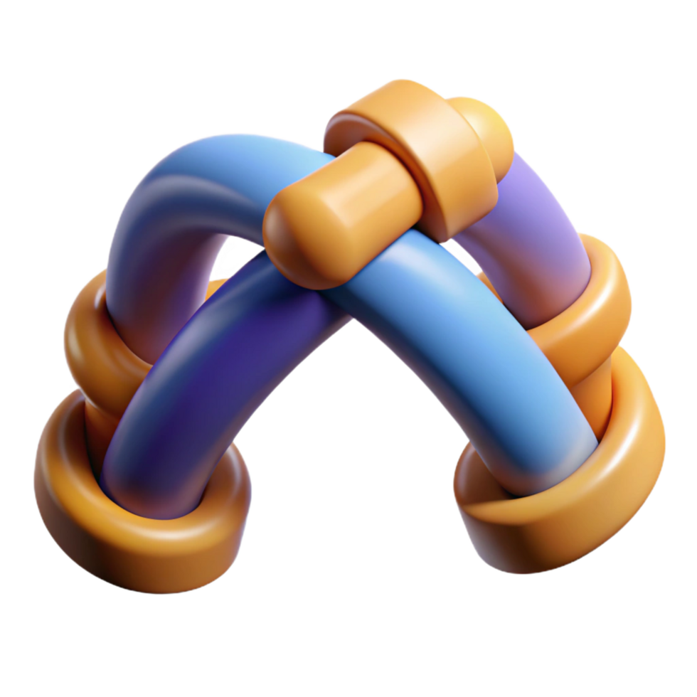 Abstract 3d Render Of Interlocking Rings 56766719 Png