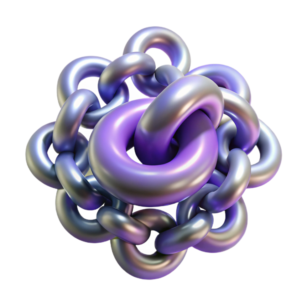 Abstract 3d Render Interlocking Rings 56767225 Png