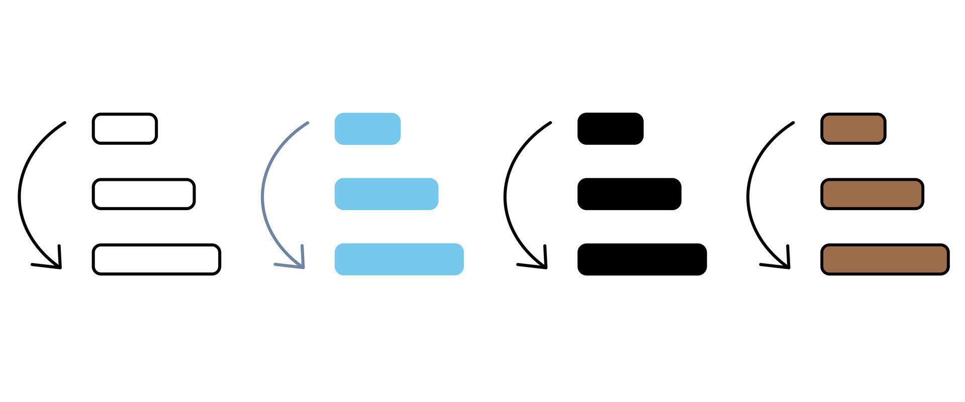 prioritize concept line icon.. Simple element illustration. prioritize concept outline symbol ...