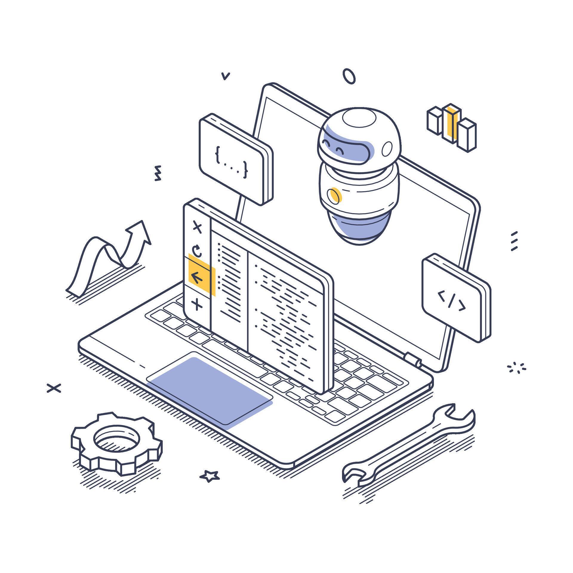 Coding and automation with a laptop and ai-powered code generation ...