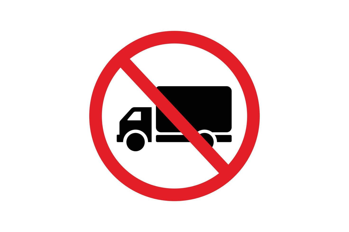 No Truck Symbol for Traffic Management, truck parking forbidden, no ...