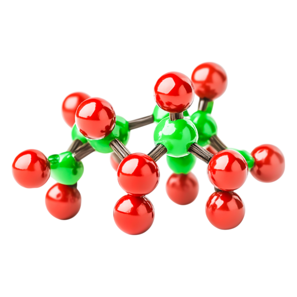 Colorful Molecular Structure Representation With Red And Green Atoms 56818867 Png