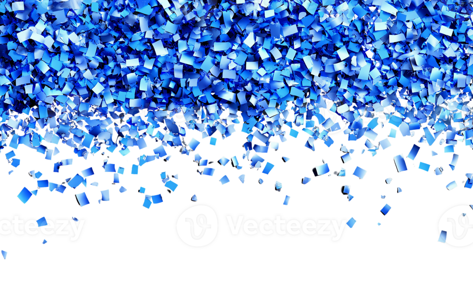 Blue confetti falling on transparent background 56820317 PNG