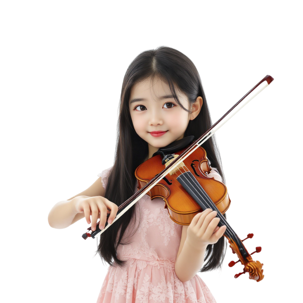 A young girl playing the violin 56827143 PNG