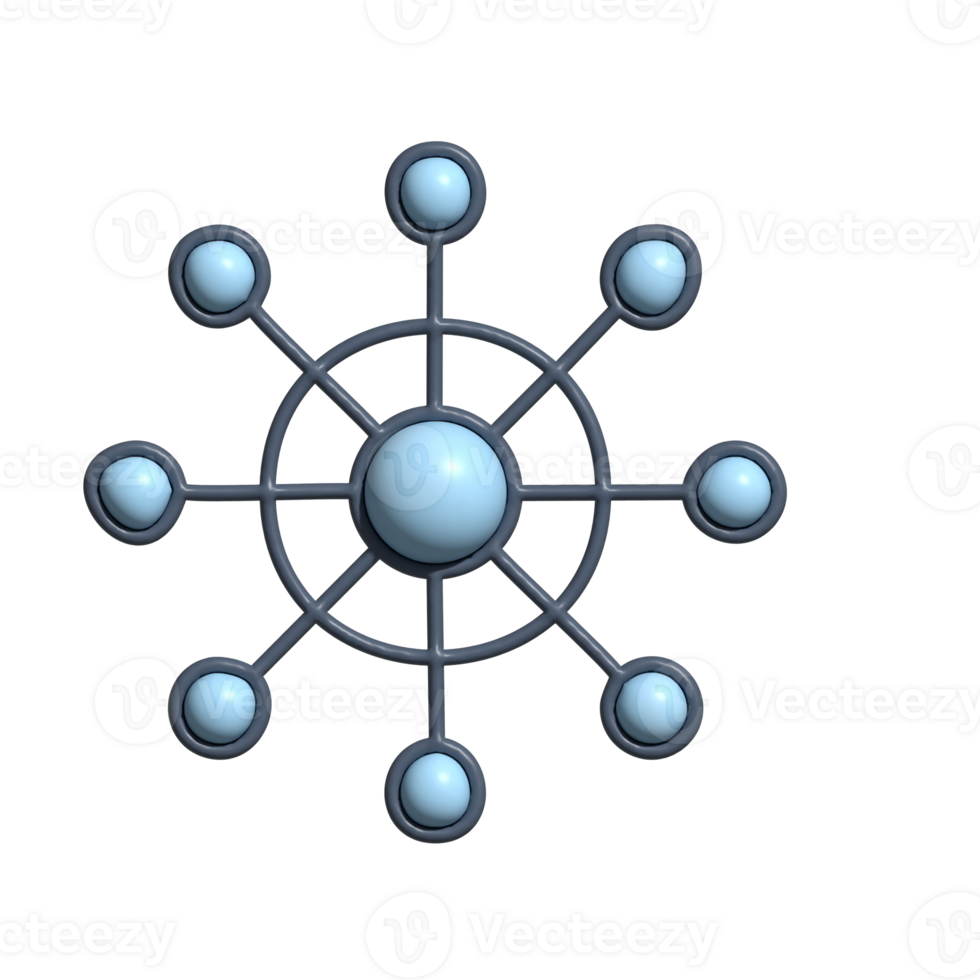 Network Node Icon Hub And Spoke Connection Symbol 56837916 Png