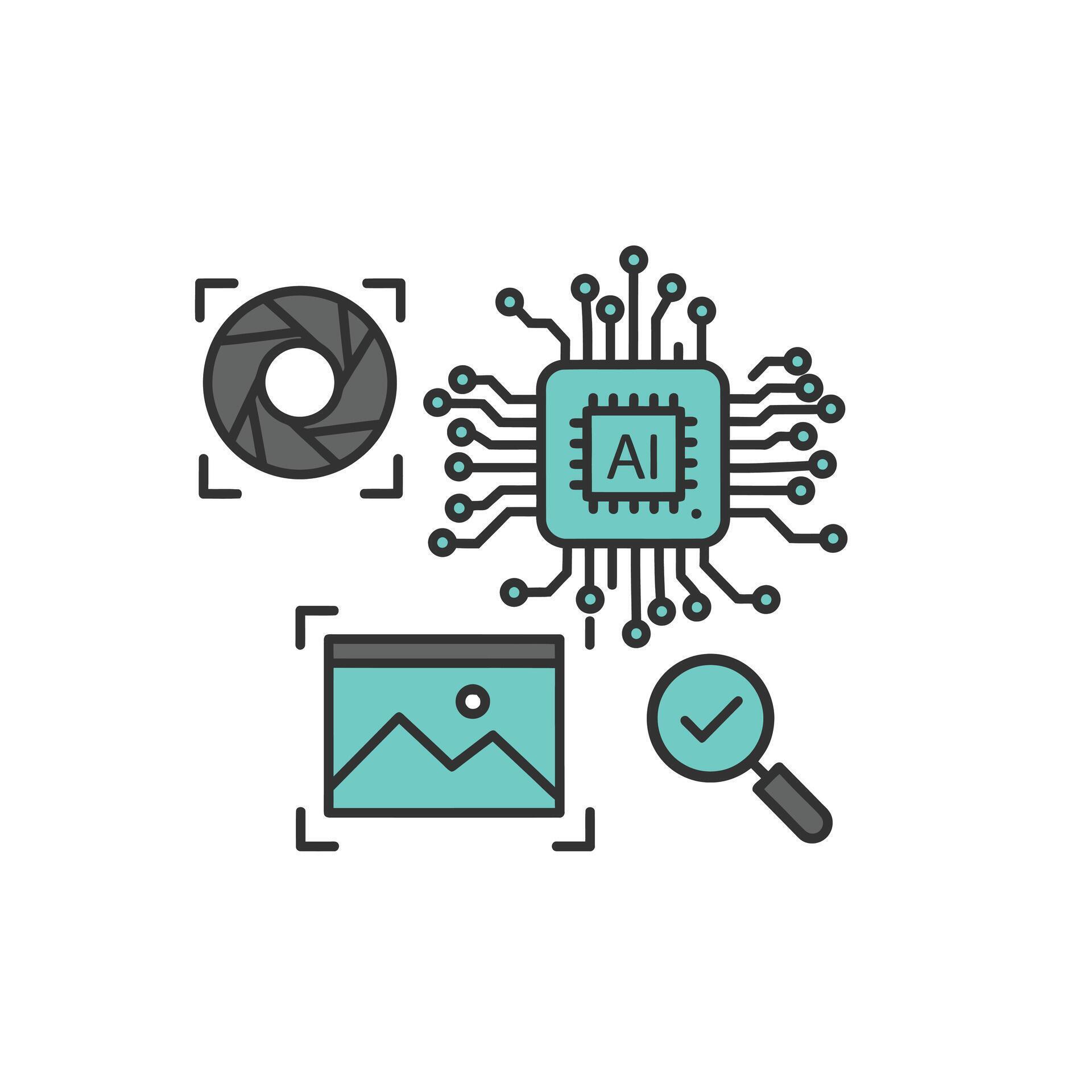 Ai and computer technology icons 56857181 Vector Art at Vecteezy