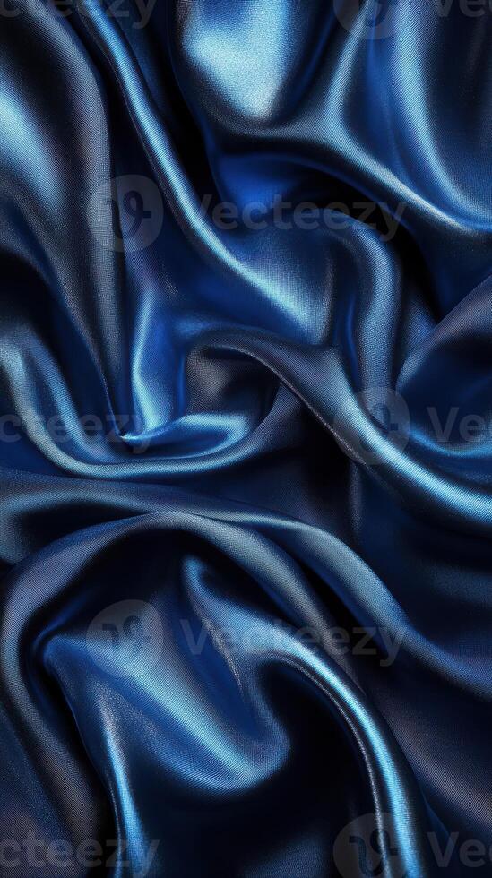 Deep blue satin fabric draped elegantly with soft folds and creases 56892903 Stock Photo at Vecteezy