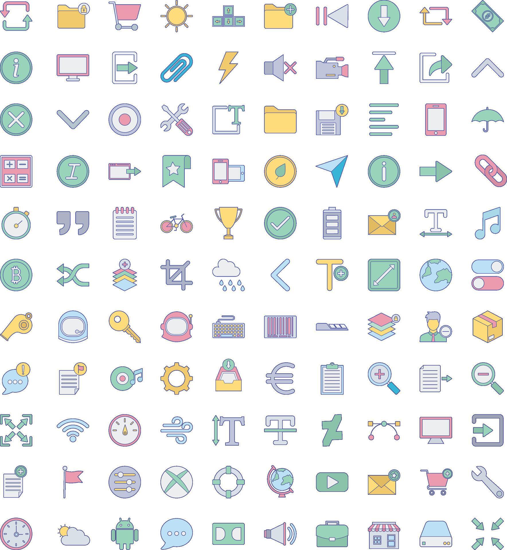 User interface icons pack 56913960 Vector Art at Vecteezy