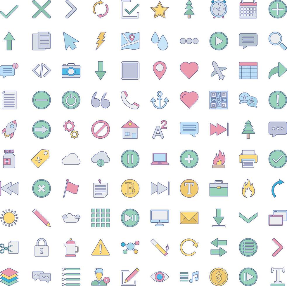User interface icon pack 56913966 Vector Art at Vecteezy