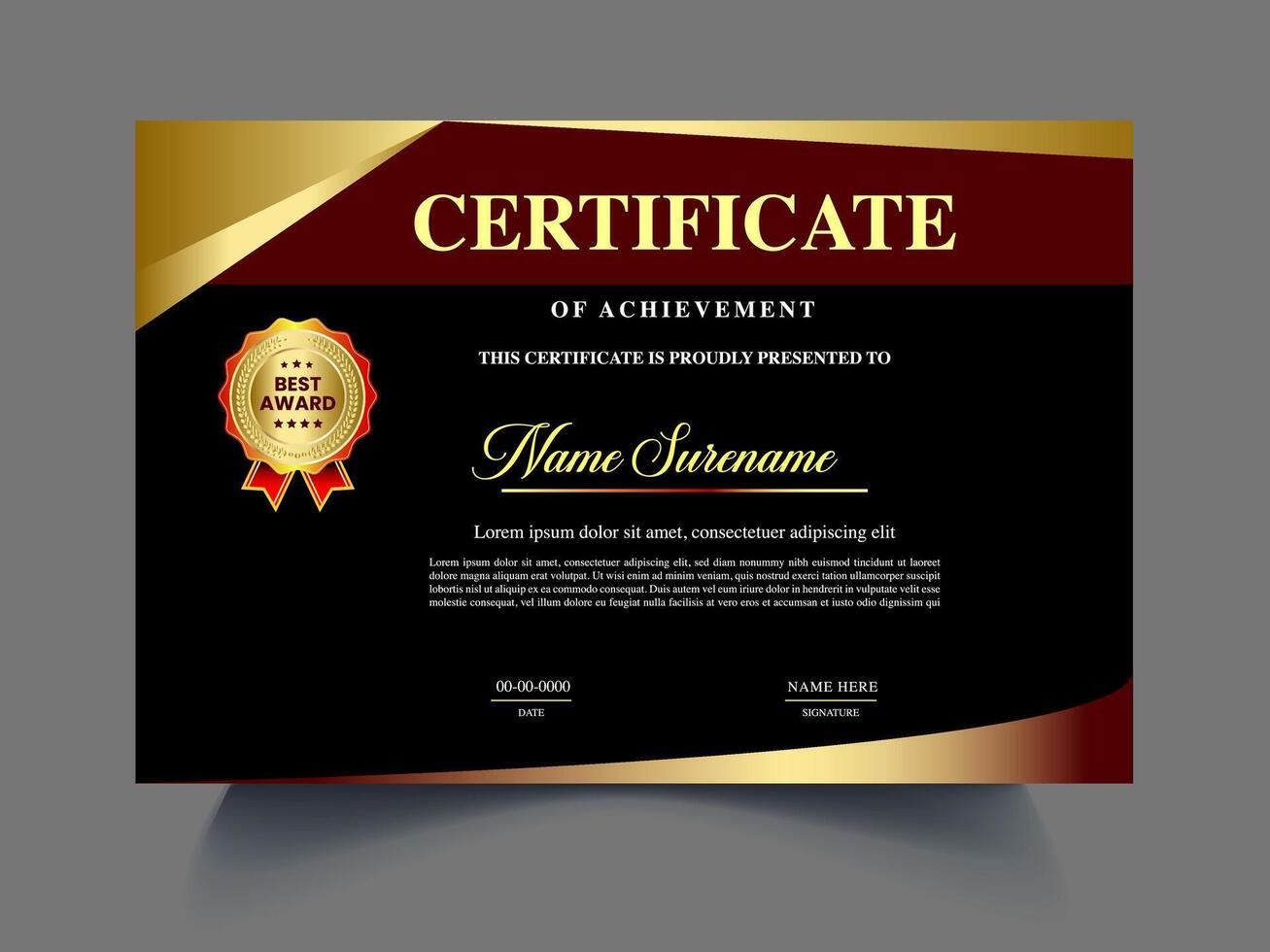 unique Modern unique Certificate design template 56918197 Vector Art at ...