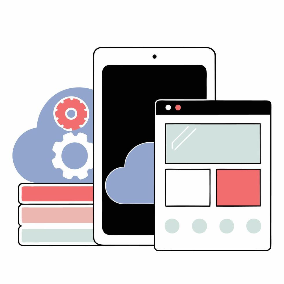 Cloud Computing Data Storage 56938344 Vector Art At Vecteezy