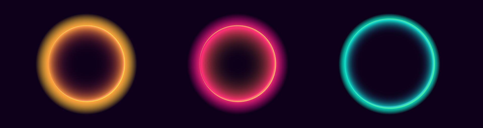 Vibrant glowing neon circles on dark background 56938668 Vector Art at ... Vibrant glowing neon circles on dark background 56938668 Vector Art at ...