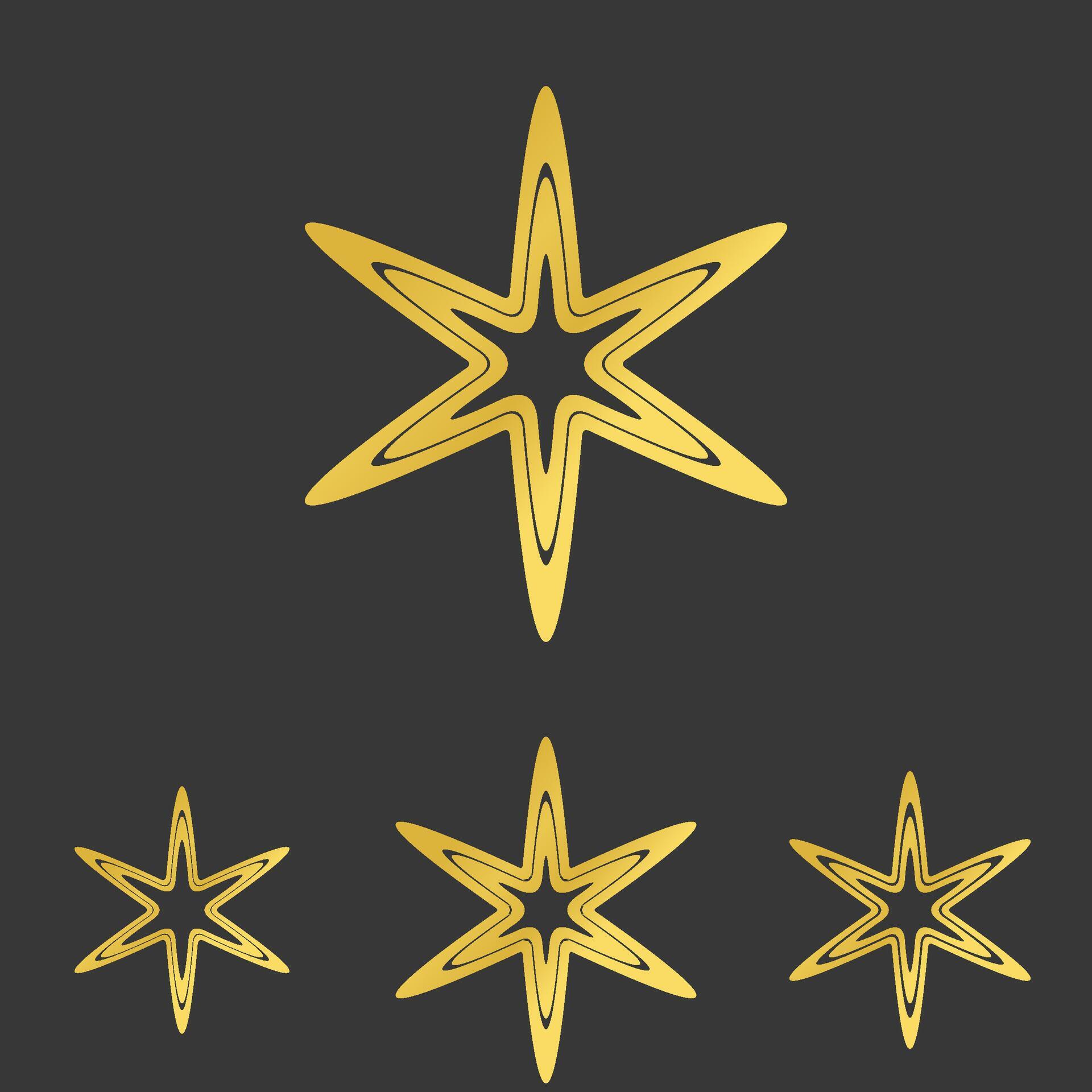 Golden star icon set on black background 56939934 Vector Art at Vecteezy