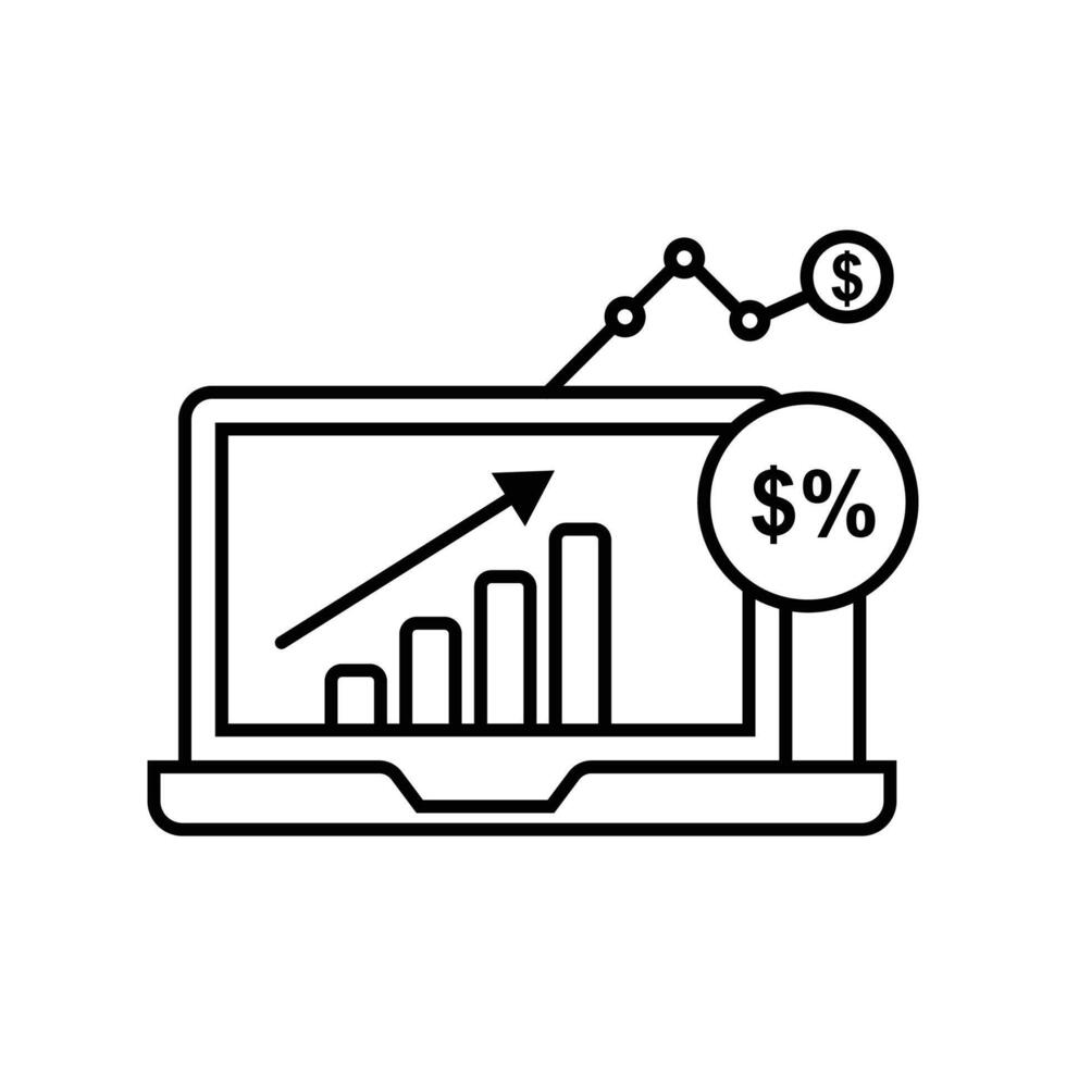 Single black arrow growing pointing up on chart graph bars design 56942009 Vector Art at Vecteezy