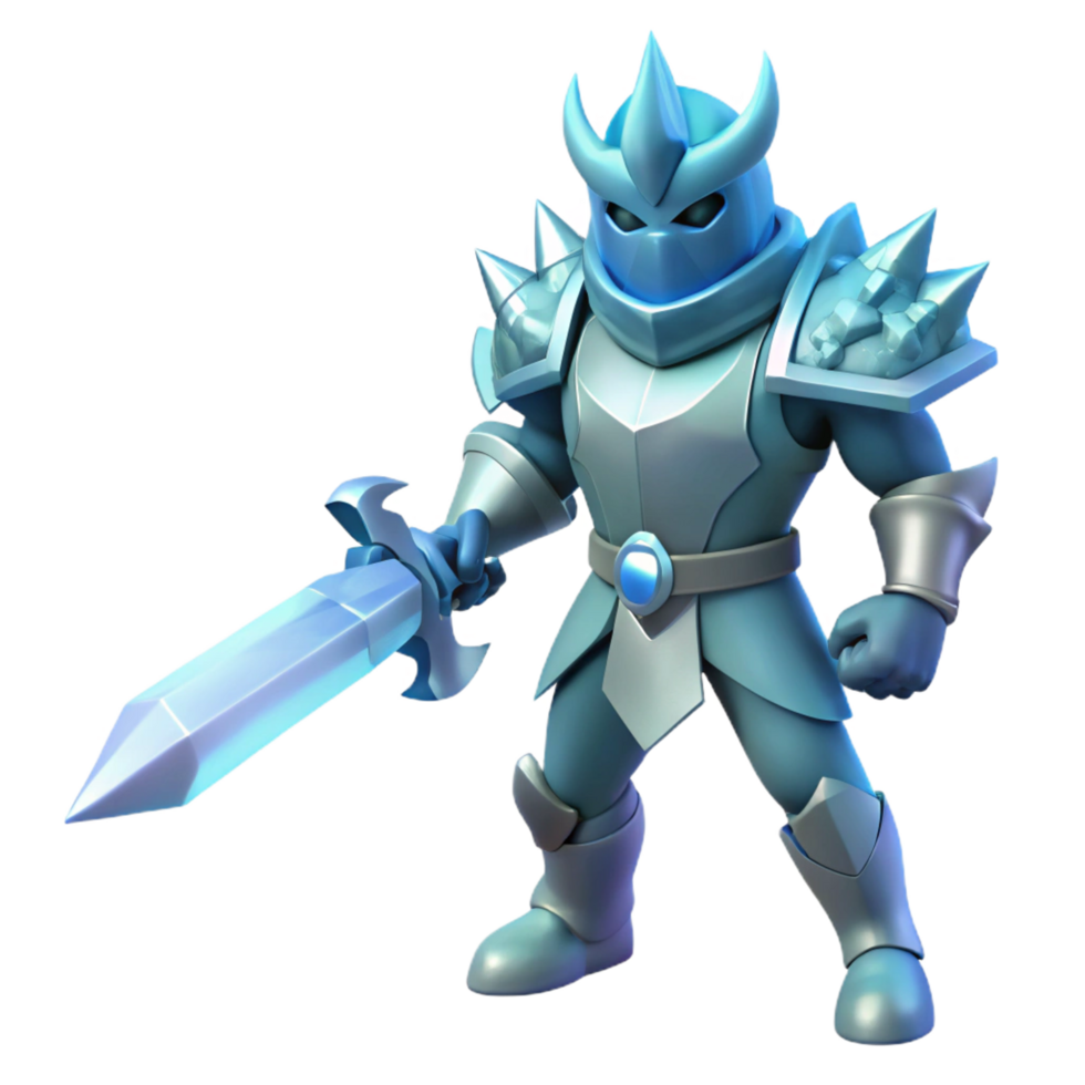 wonderful rustic Ice Knight 3D Render original 56945178 PNG