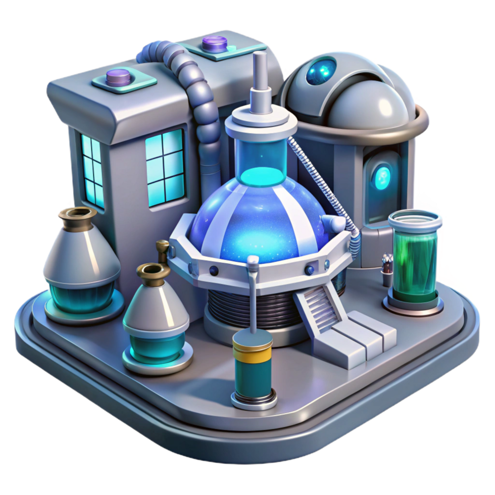 3D Sci fi Lab Illustration 56946335 PNG