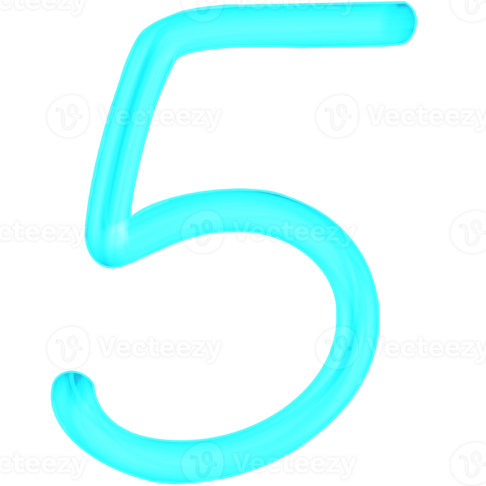 Neon number 5 56949479 PNG Neon number 5 56949479 PNG