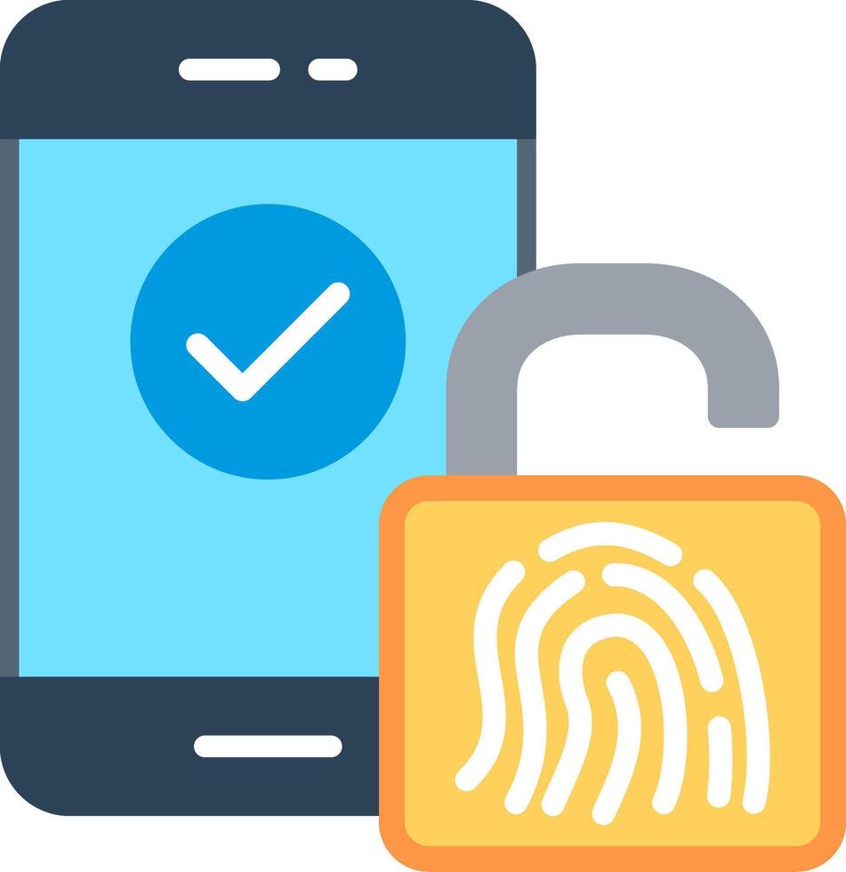 Mobile fingerprint authentication 56973404 Vector Art at Vecteezy