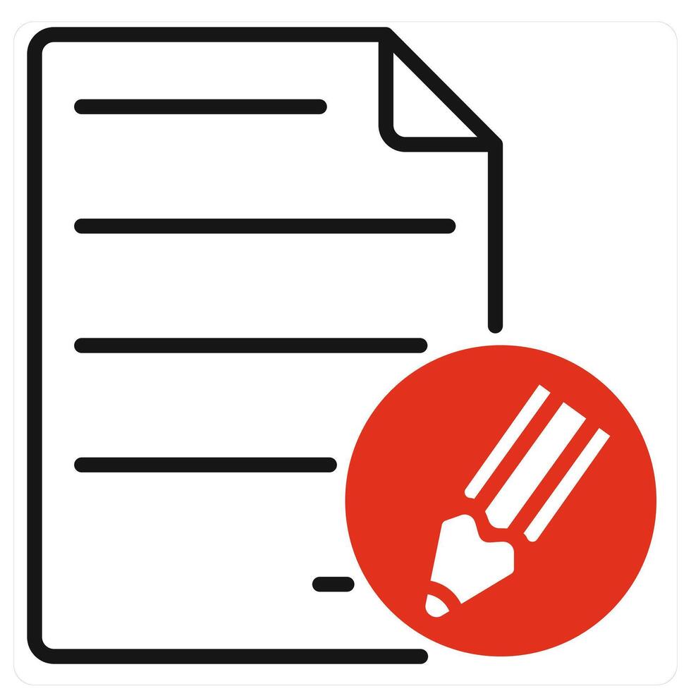 Edit File icon in red color 56987201 Vector Art at Vecteezy
