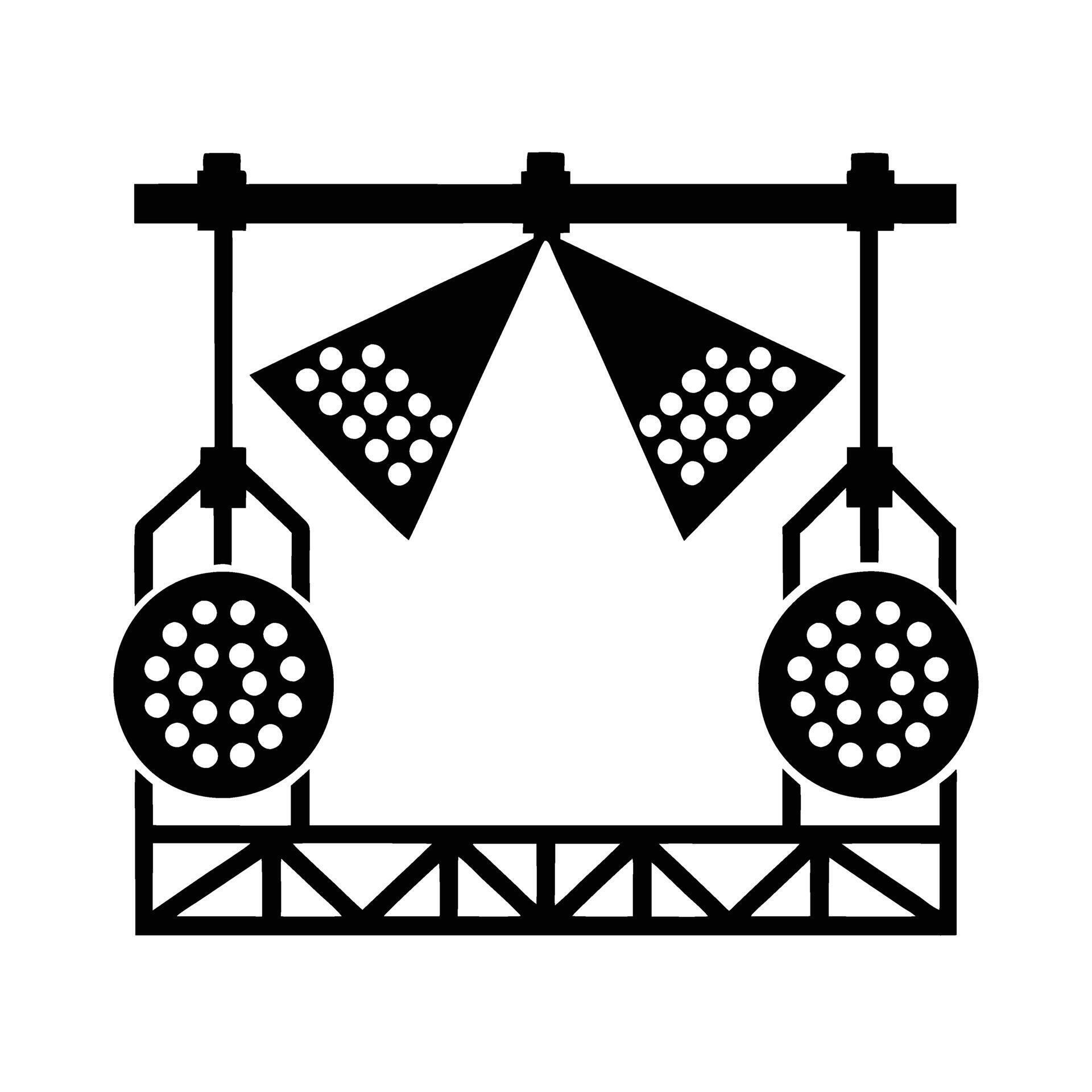Business silhouette of professional stage lights creating dynamic event ... Business silhouette of professional stage lights creating dynamic event ...