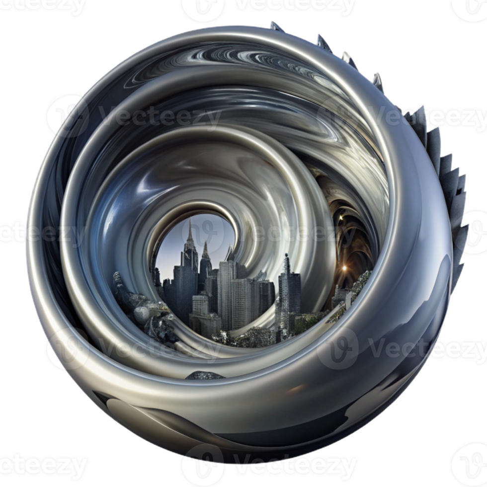 vibrant vintage impressive modern A swirling vortex of liquid metal ...