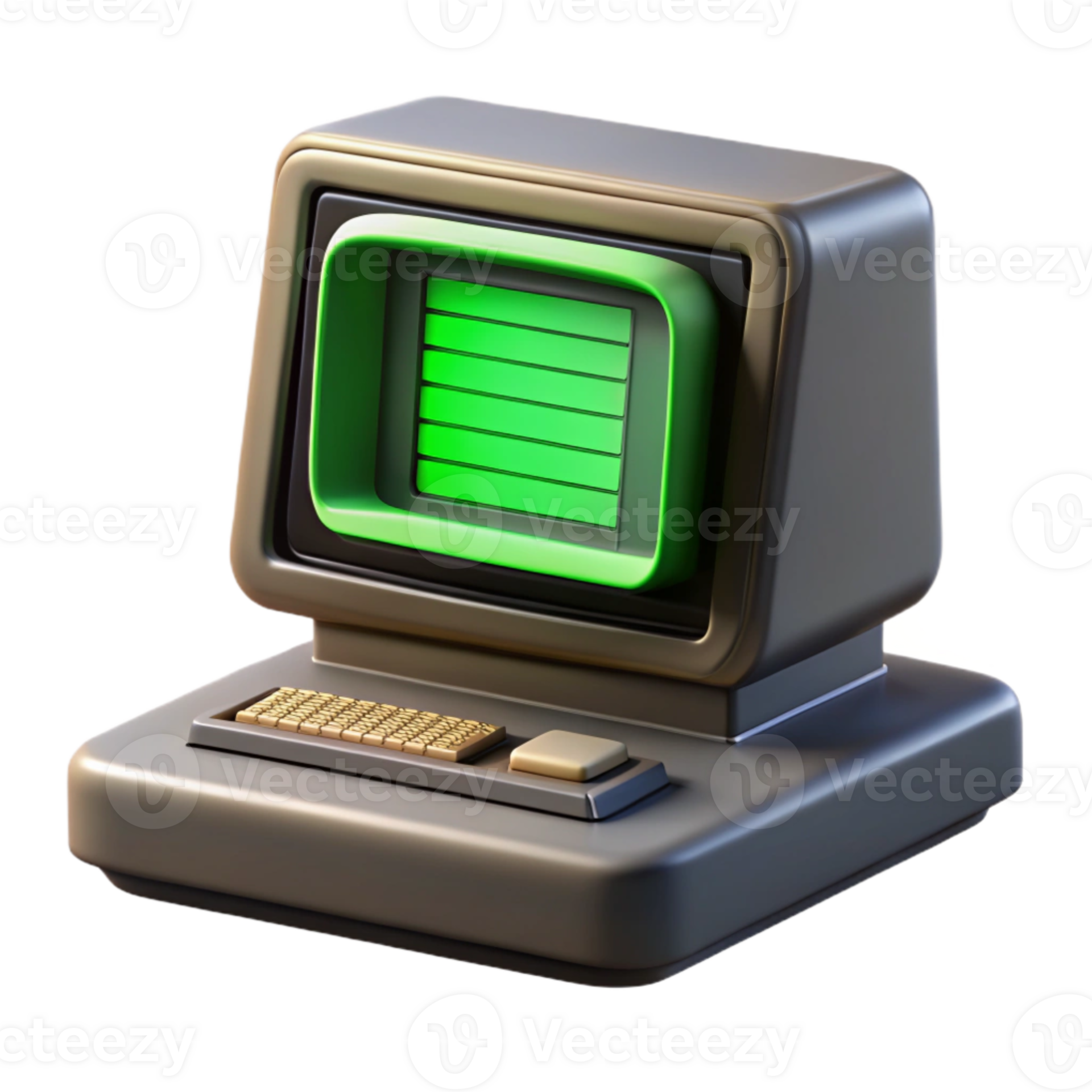 extraordinary minimalist serene abstract A vintage computer terminal ...