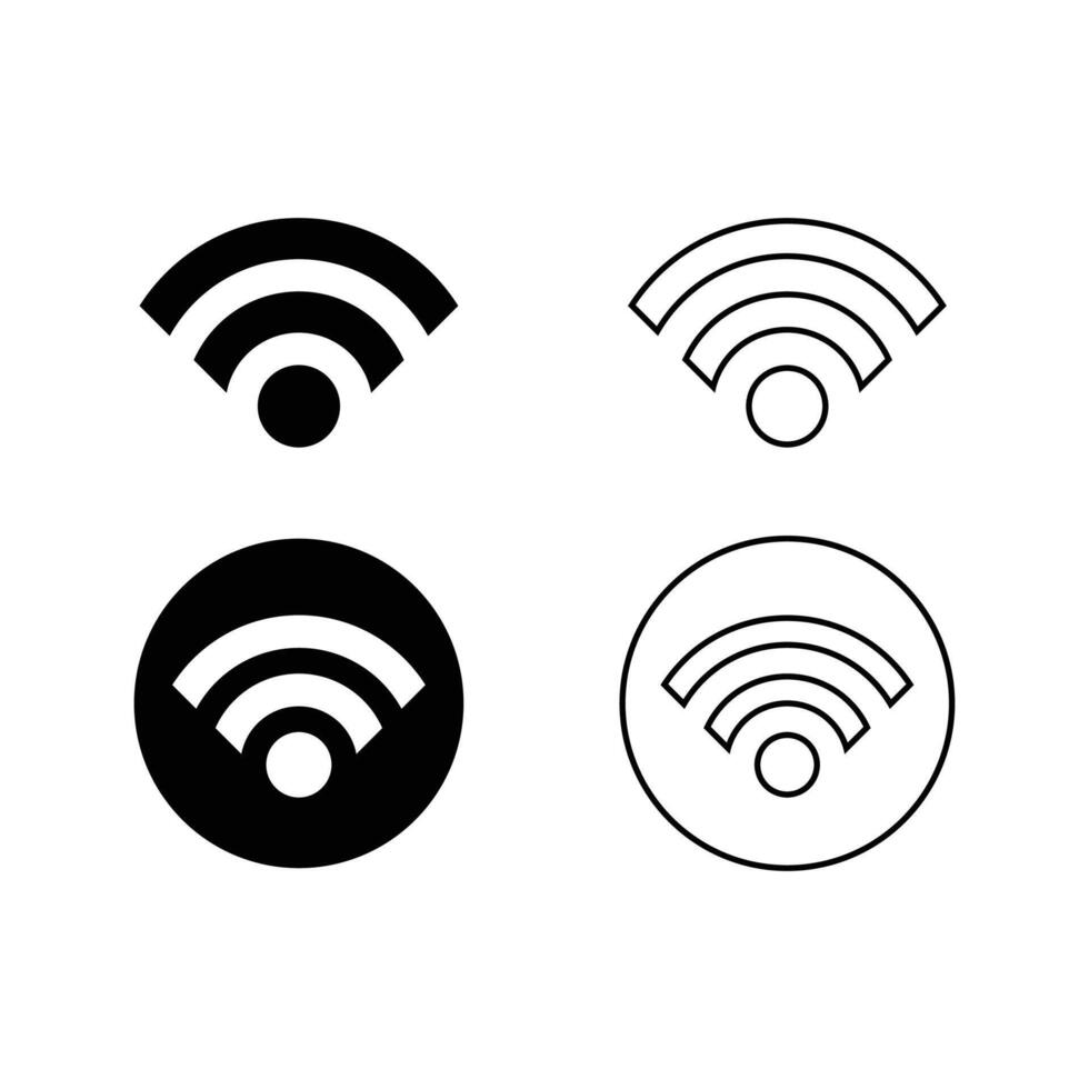 wireless network connection icon set. wifi 57011759 Vector Art at Vecteezy