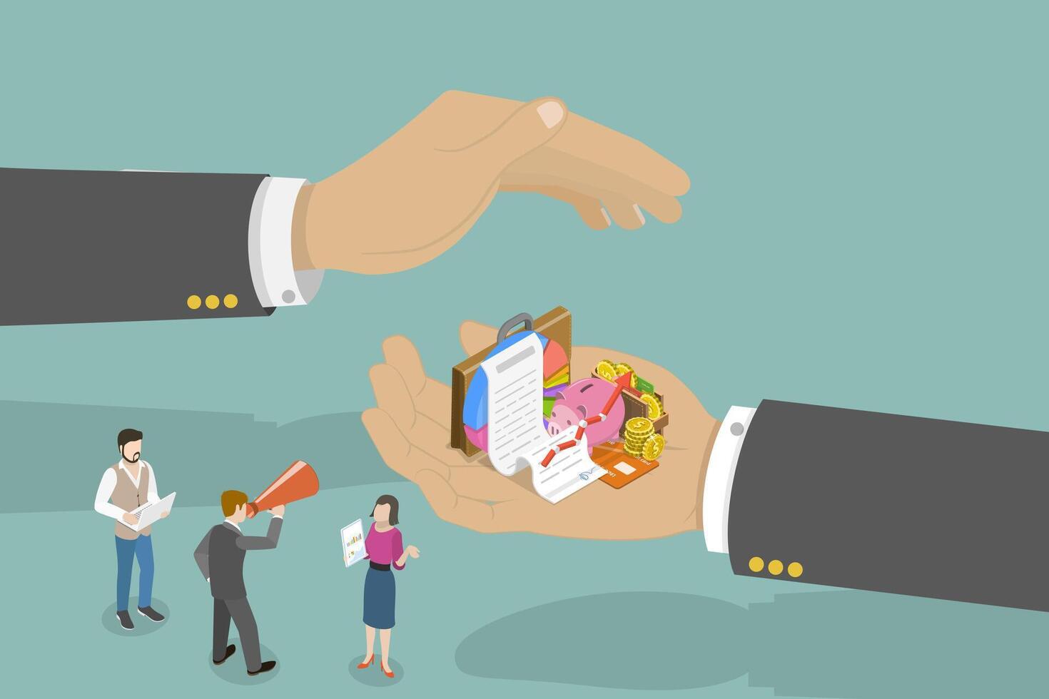 3d Isometric Flat Conceptual Illustration Of Asset Management 57023478 Vector Art At Vecteezy