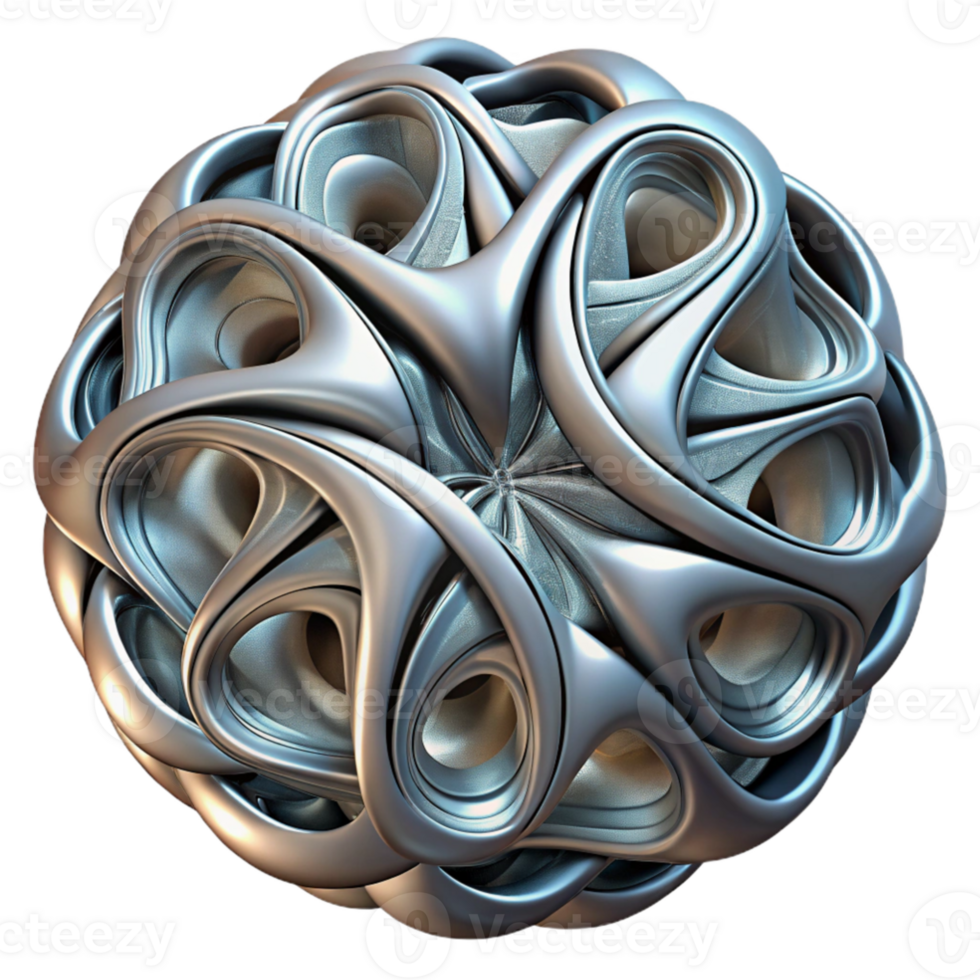 Magnificent Abstract Abstract 3d Metallic Sphere Illustration Original
