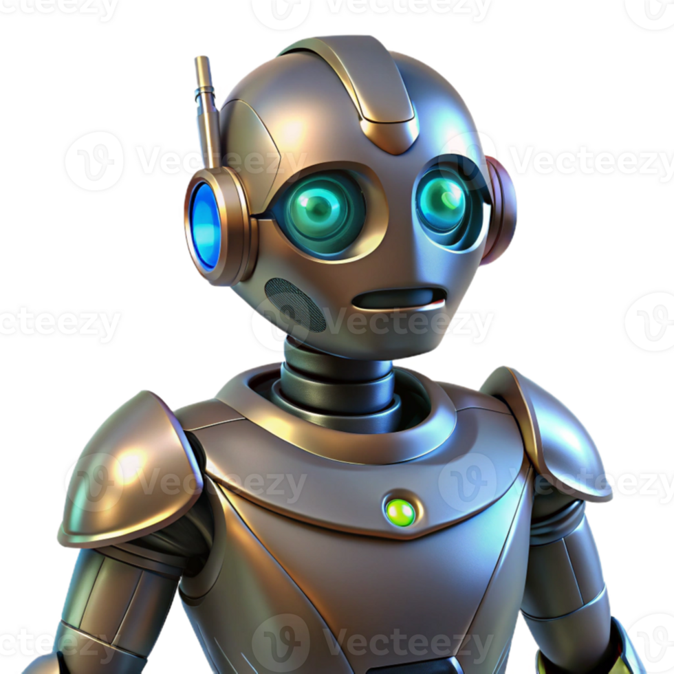 impressive modern Friendly Robot 3D Render detailed 57025125 PNG
