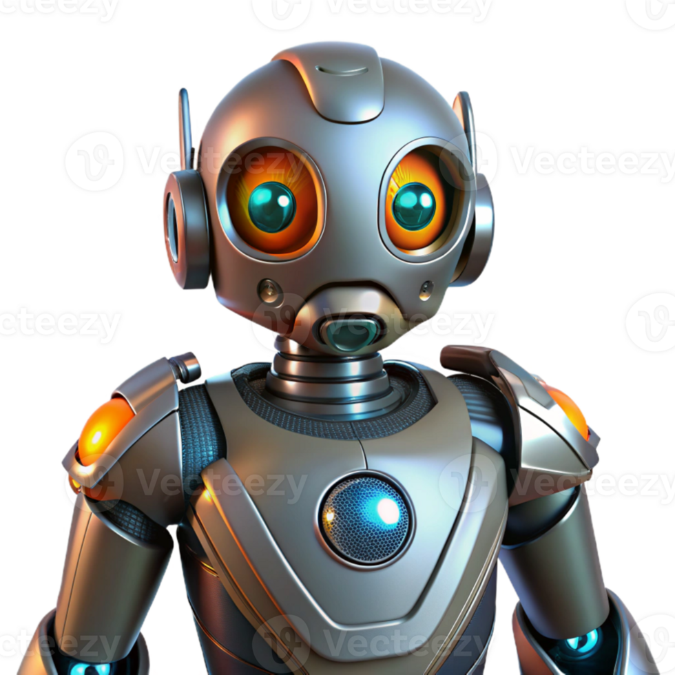 elegant artistic Friendly Robot 3D Render exclusive 57025170 PNG