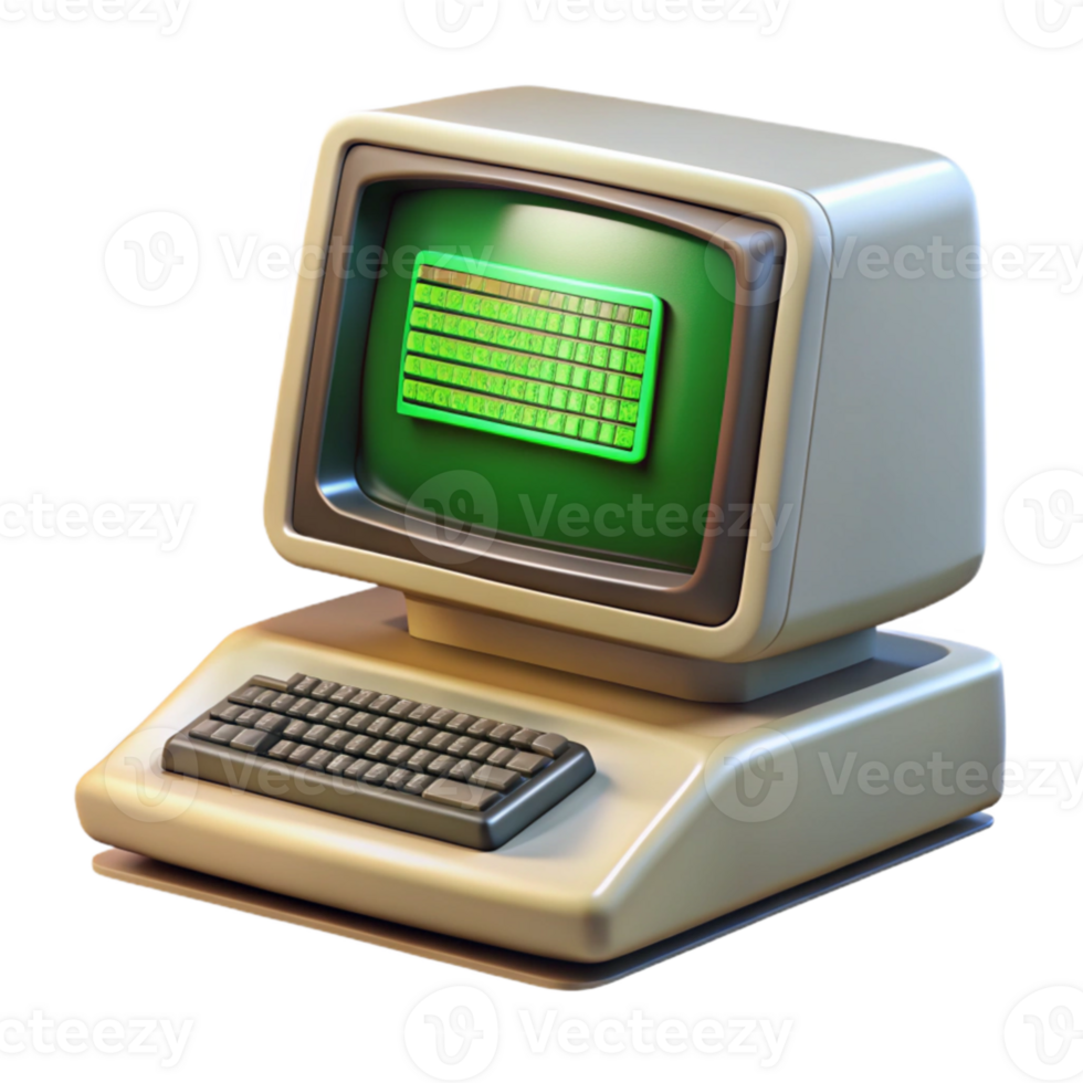 Beautiful Abstract Serene Minimalist A Vintage Computer Terminal Displaying Green Text Crt