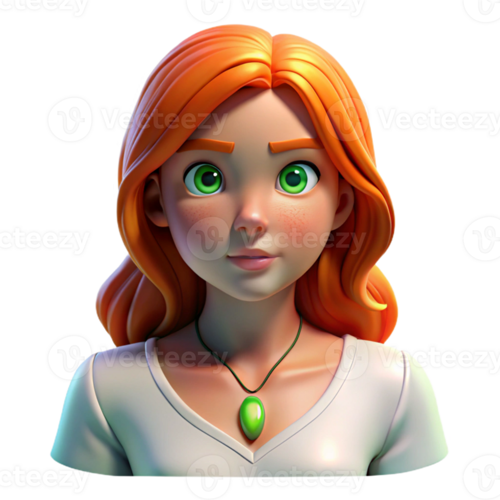 magnificent creative impressive abstract A melancholic portrait of a young woman with fiery red ...