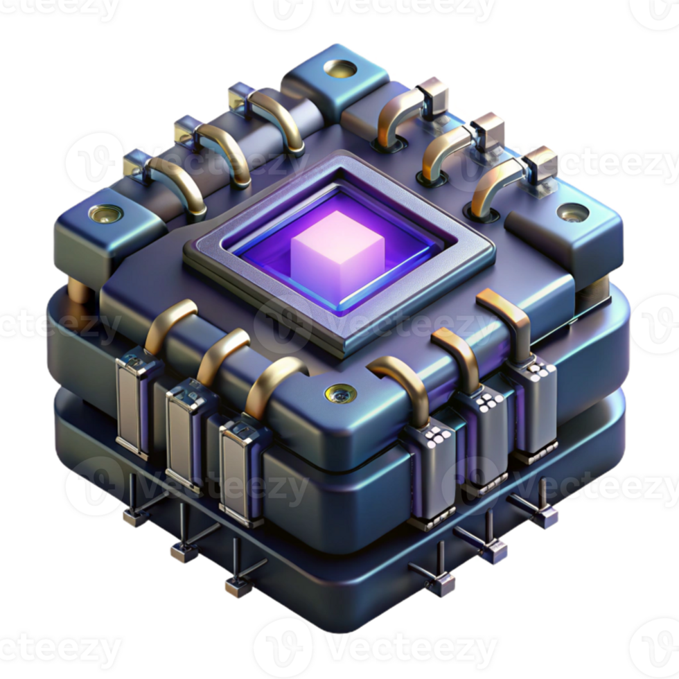 Dramatic Traditional A Close Up Of A Quantum Computer Processor