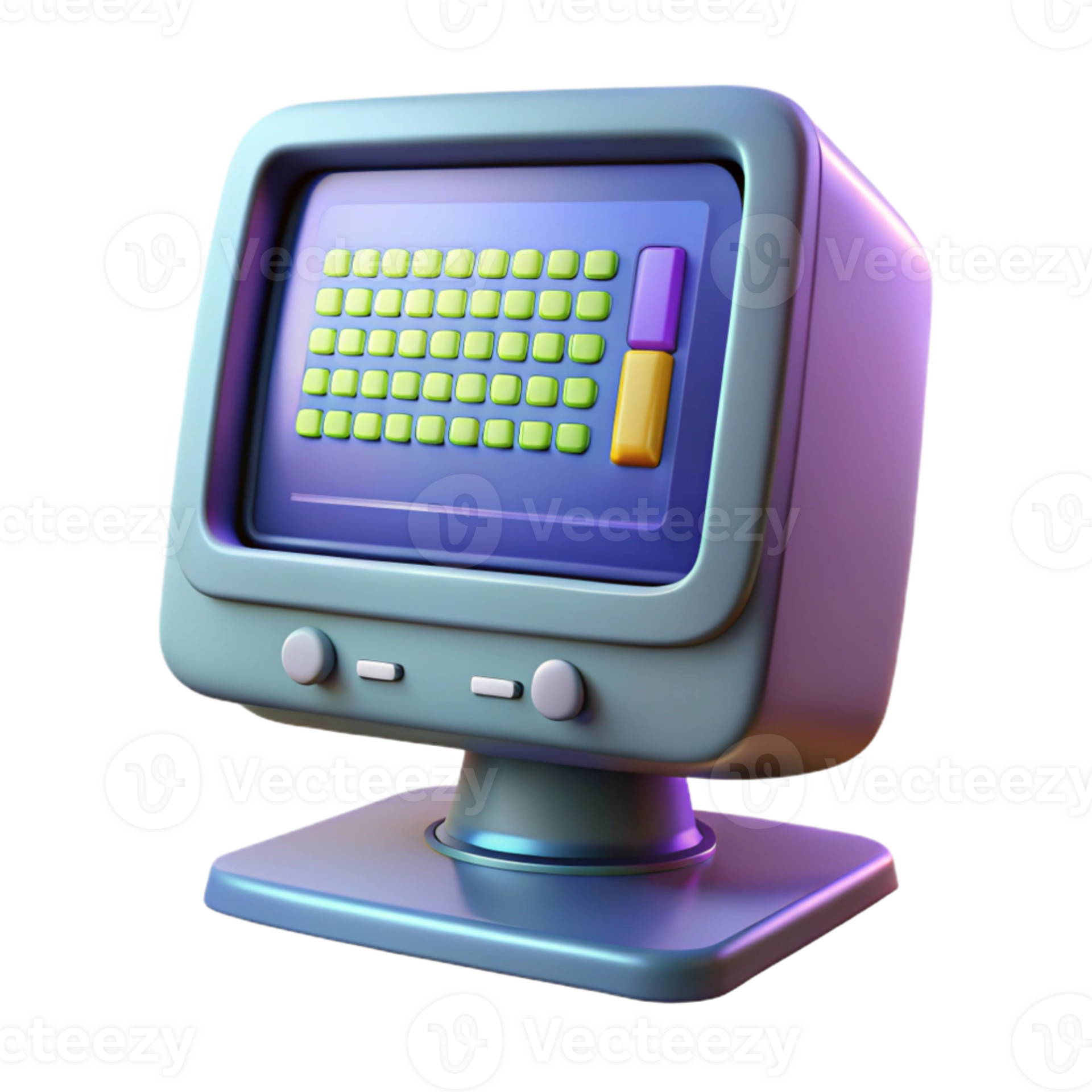 Extraordinary Minimalist A Vintage Computer Monitor Displaying A Cascade Of Binary Code