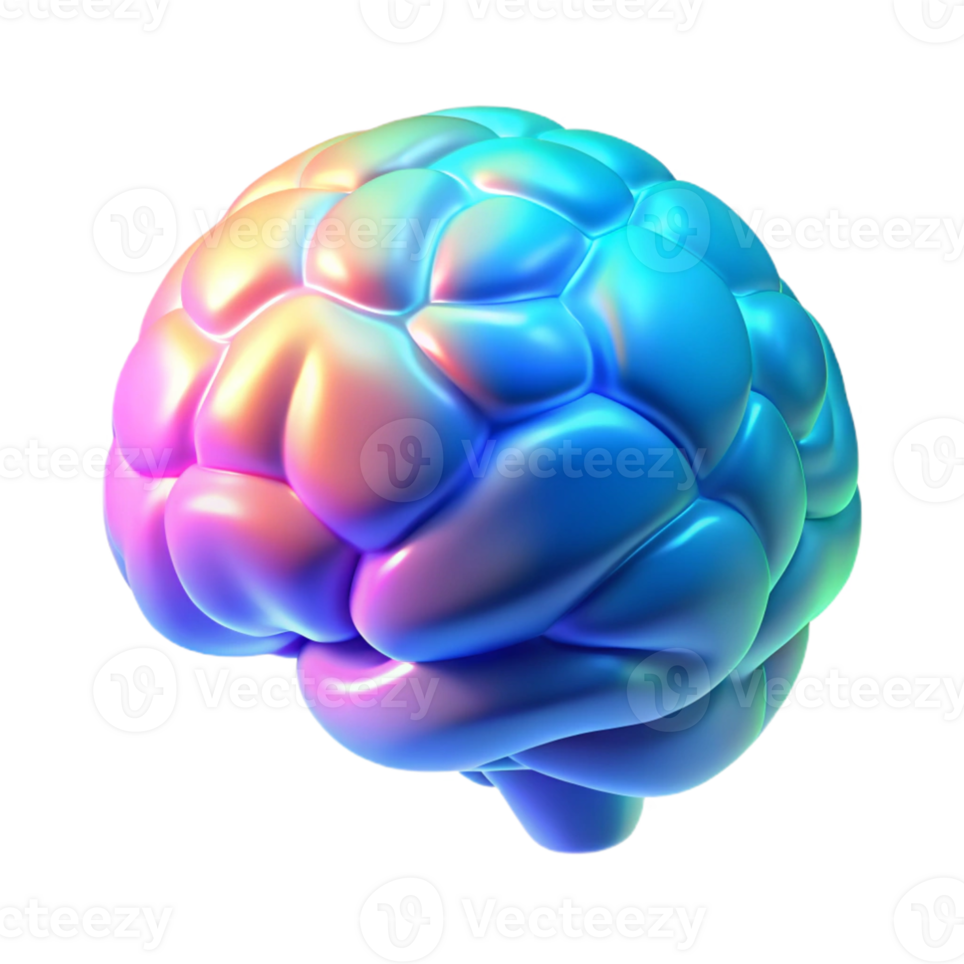 Serene Rustic A Holographic Projection Of A Human Brain Rotating