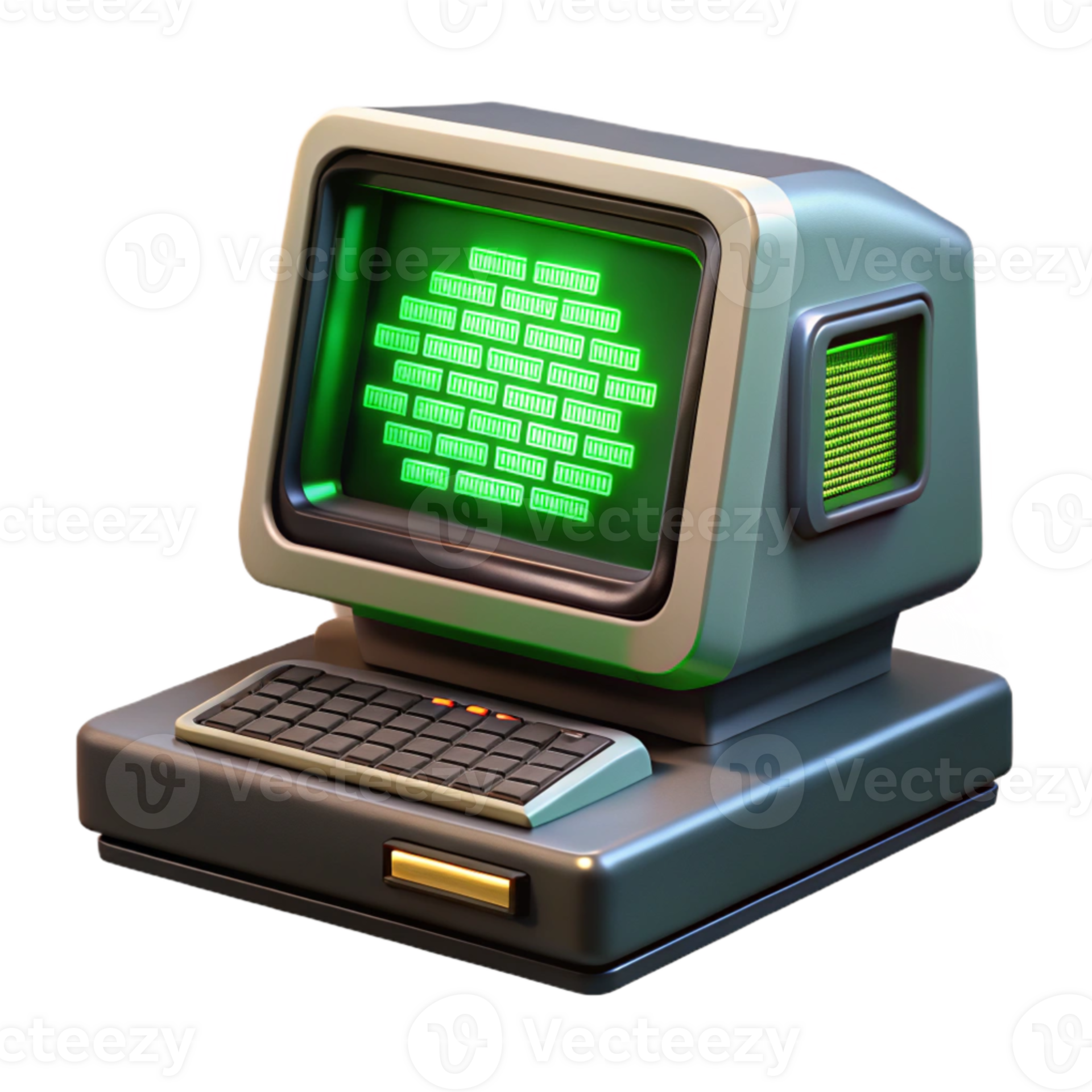 Elegant Classic A Vintage Computer Terminal Displaying Lines Of Code Green Monochrome Display