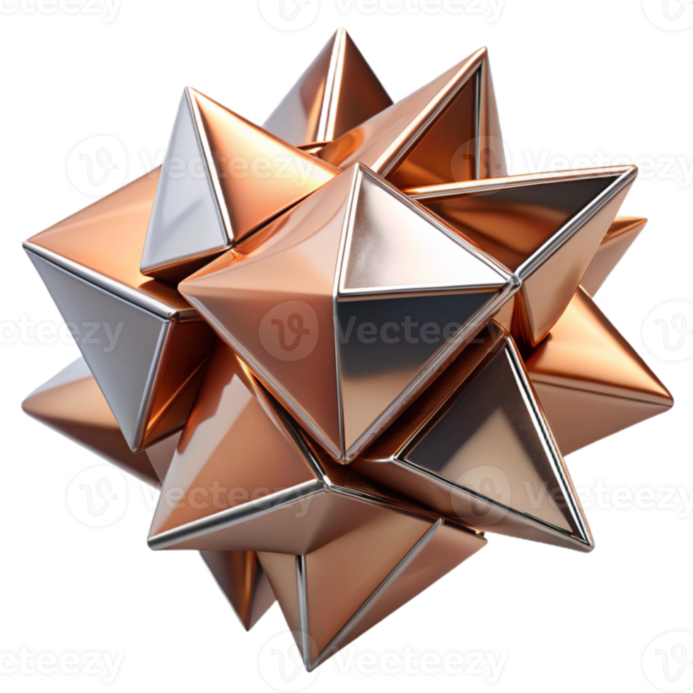 Extraordinary Rustic A Dynamic Composition Of Sharp Angular Shapes Rendered In Metallic