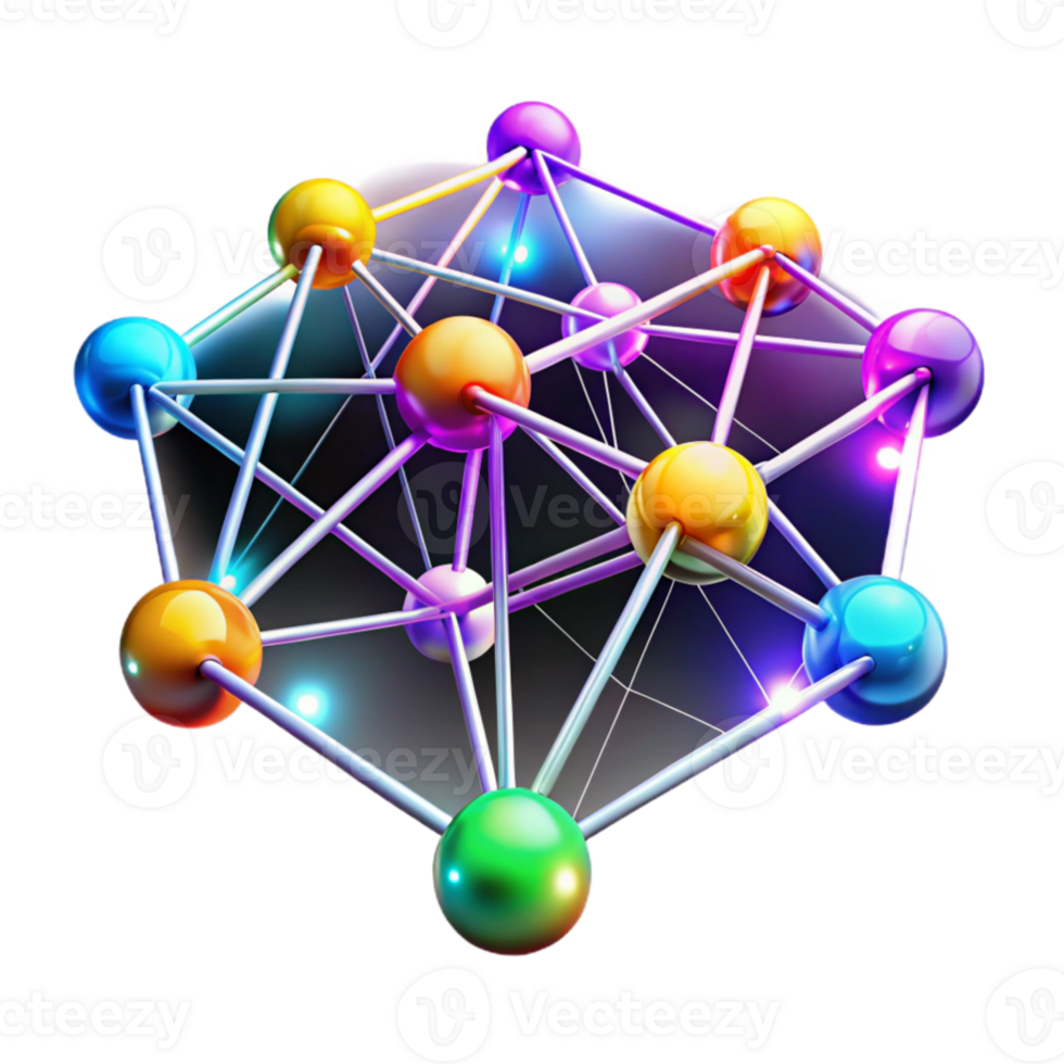 Stunning Rustic A Network Of Interconnected Nodes Pulsating With Data Vibrant Multicolored
