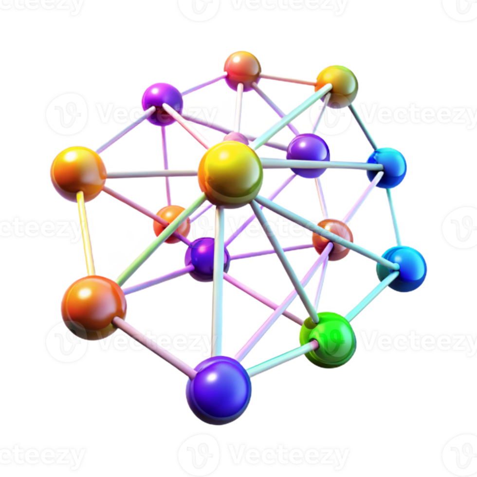 Wonderful Minimalist A Network Of Interconnected Nodes Pulsating With Data Vibrant Multicolored