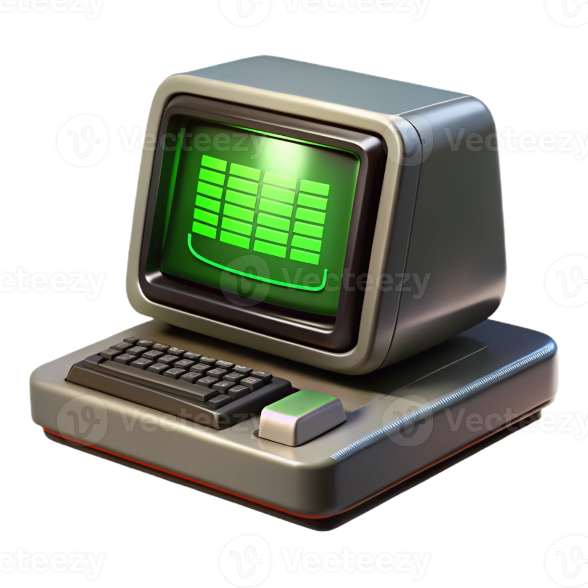 magnificent contemporary A vintage computer terminal displaying cryptic ...