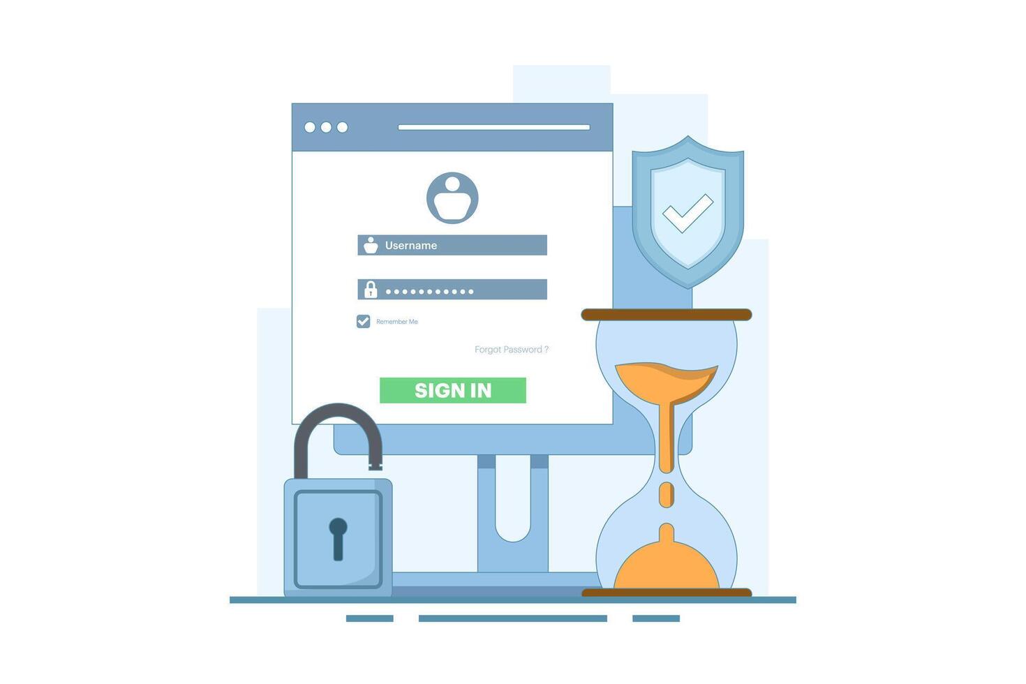 Secure Session Login Username Concept Password Padlock Computer Protection Data Protection