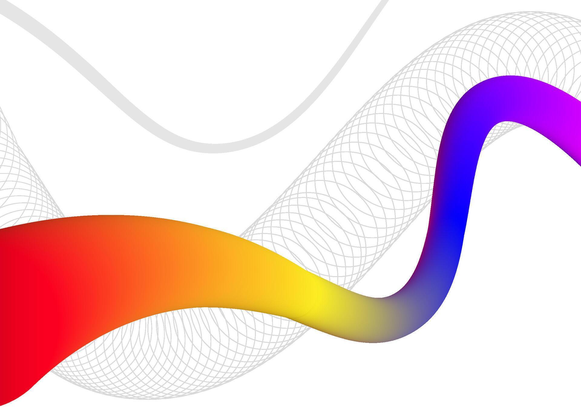 Digital Technology Wavy White Background Wave Shape Curve Wireframe Technology Concept Design