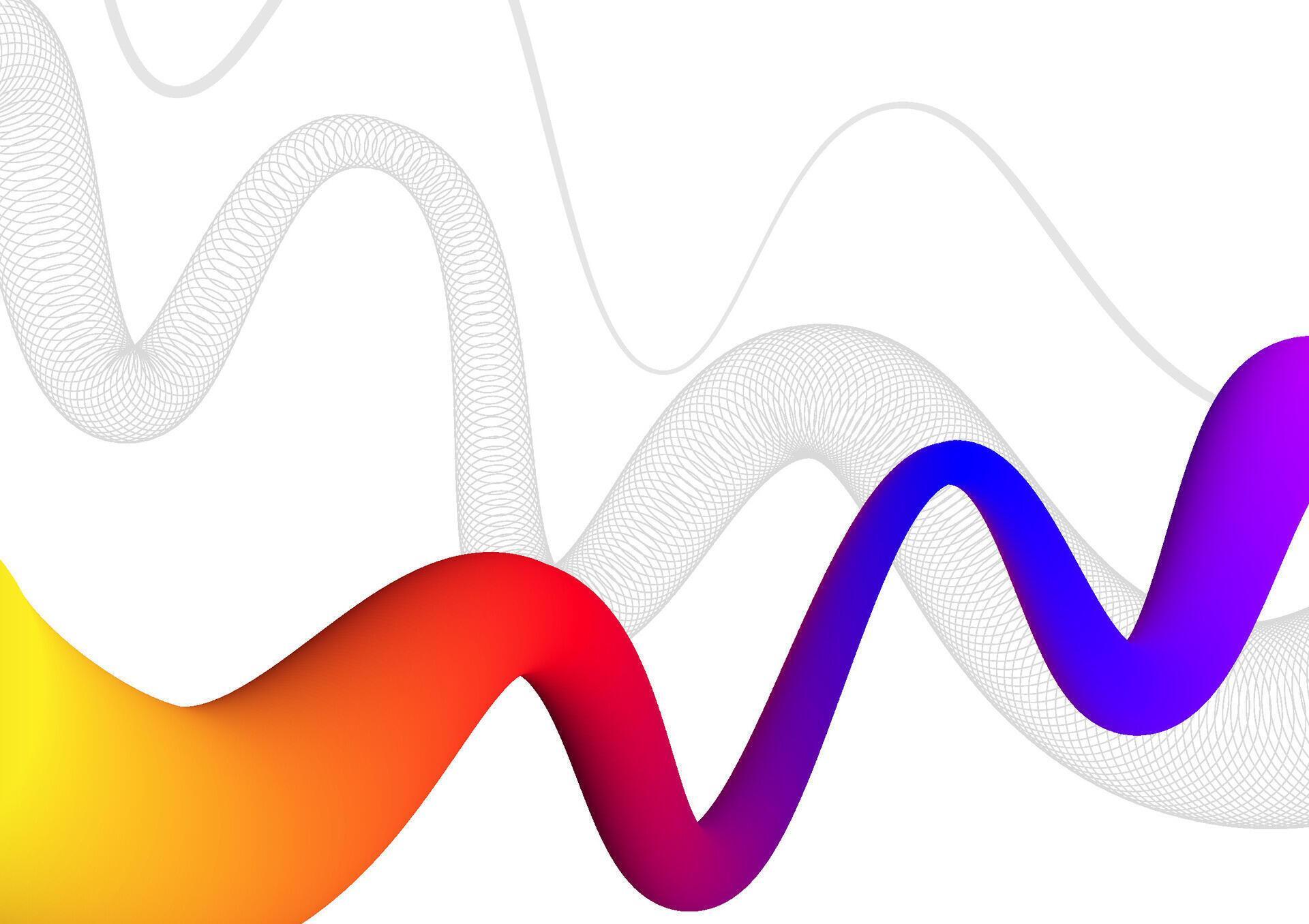 Digital Technology Wavy Background Wave Shape Curve Gradient Colorful Concept Design For
