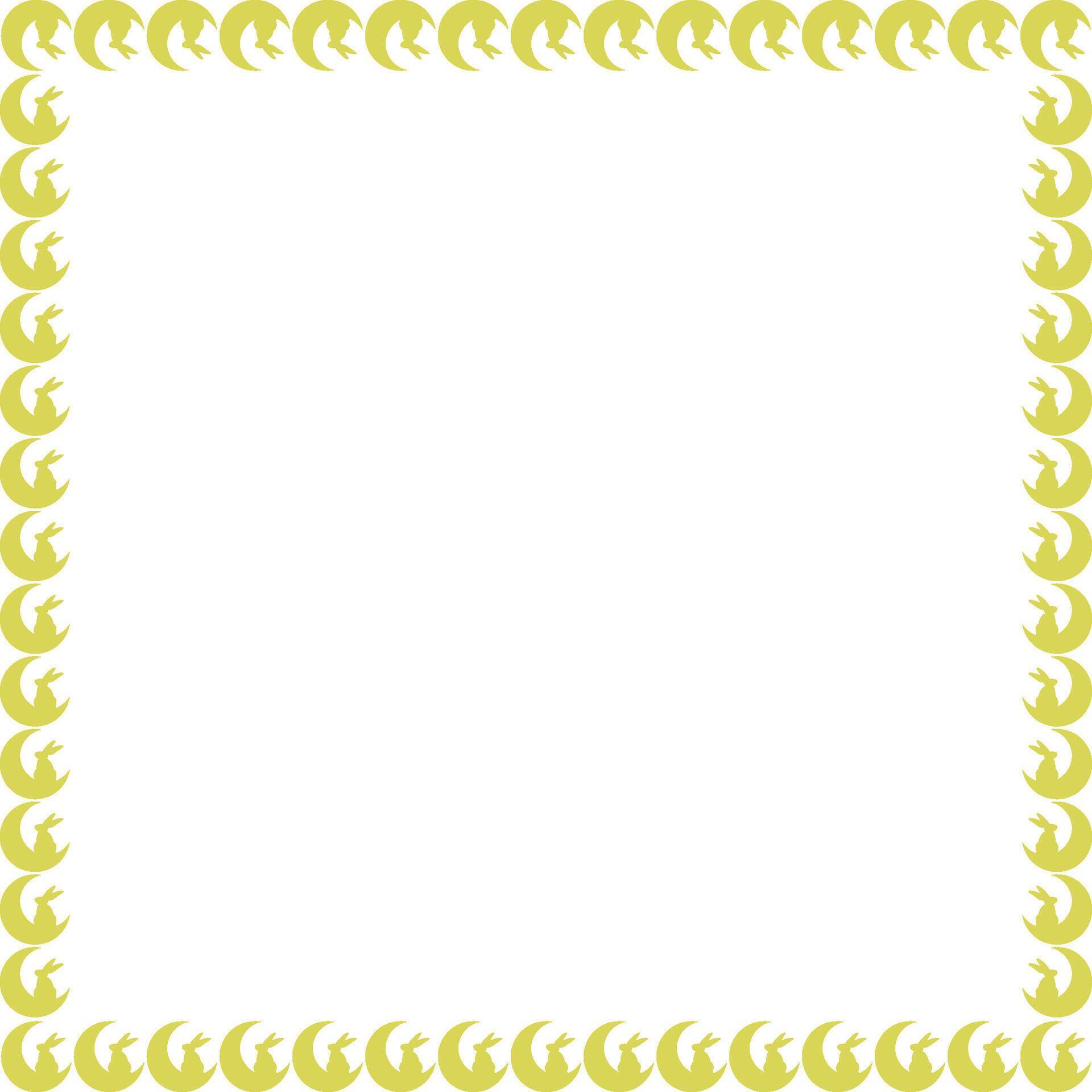 Cute spring Easter bunnies empty frame. Simple border of a rabbit ...