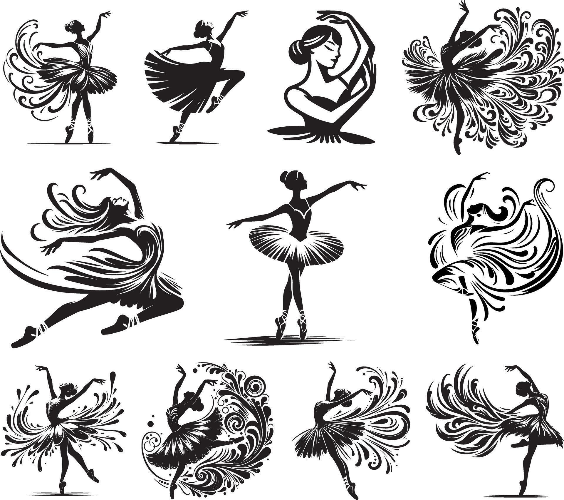 Ballerina Dance Clipart. Ballerina Dance Silhouette 57066074 Vector Art at Vecteezy